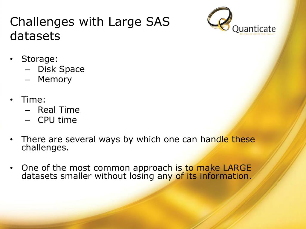 Ppt Working Efficiently With Large Sas® Datasets Powerpoint Presentation Id524663