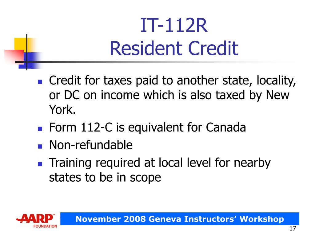PPT - Refresher on NEW YORK STATE RESIDENT INCOME TAX PowerPoint ...