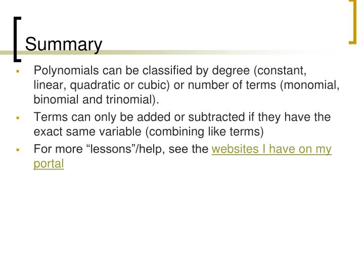 PPT - Introduction to Polynomials PowerPoint Presentation - ID:526338
