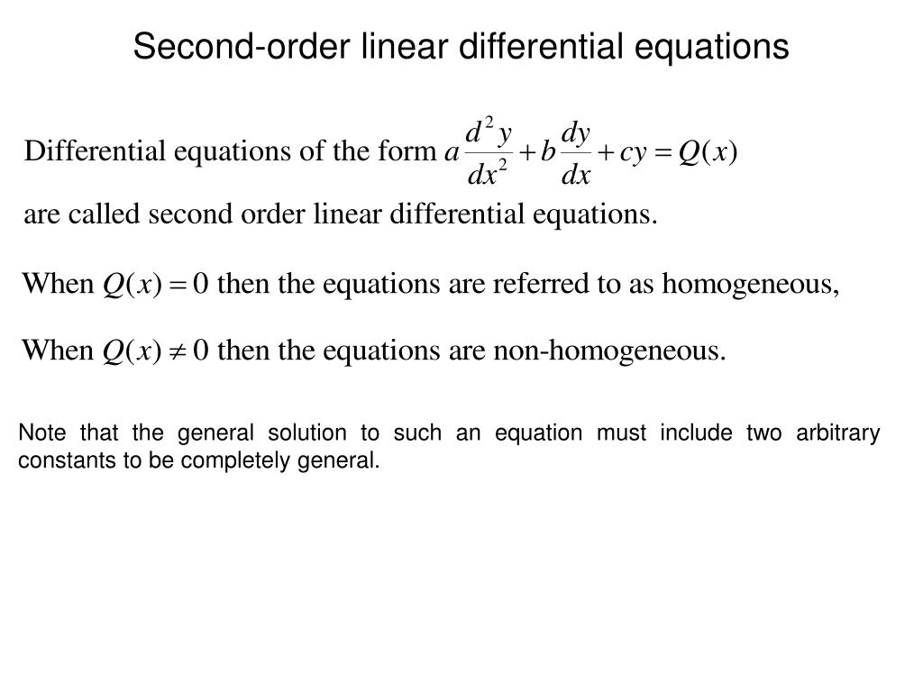 How To Solve Second Order Differential Equations With Variable Coefficients