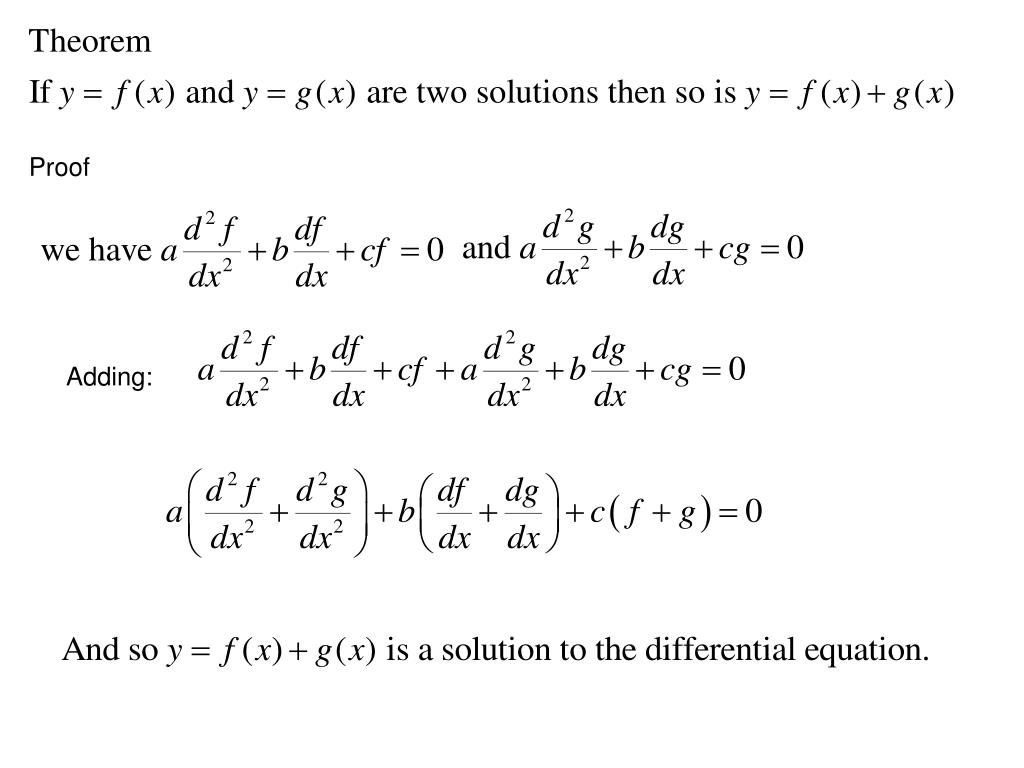 PPT First Order Linear Differential Equations PowerPoint Presentation