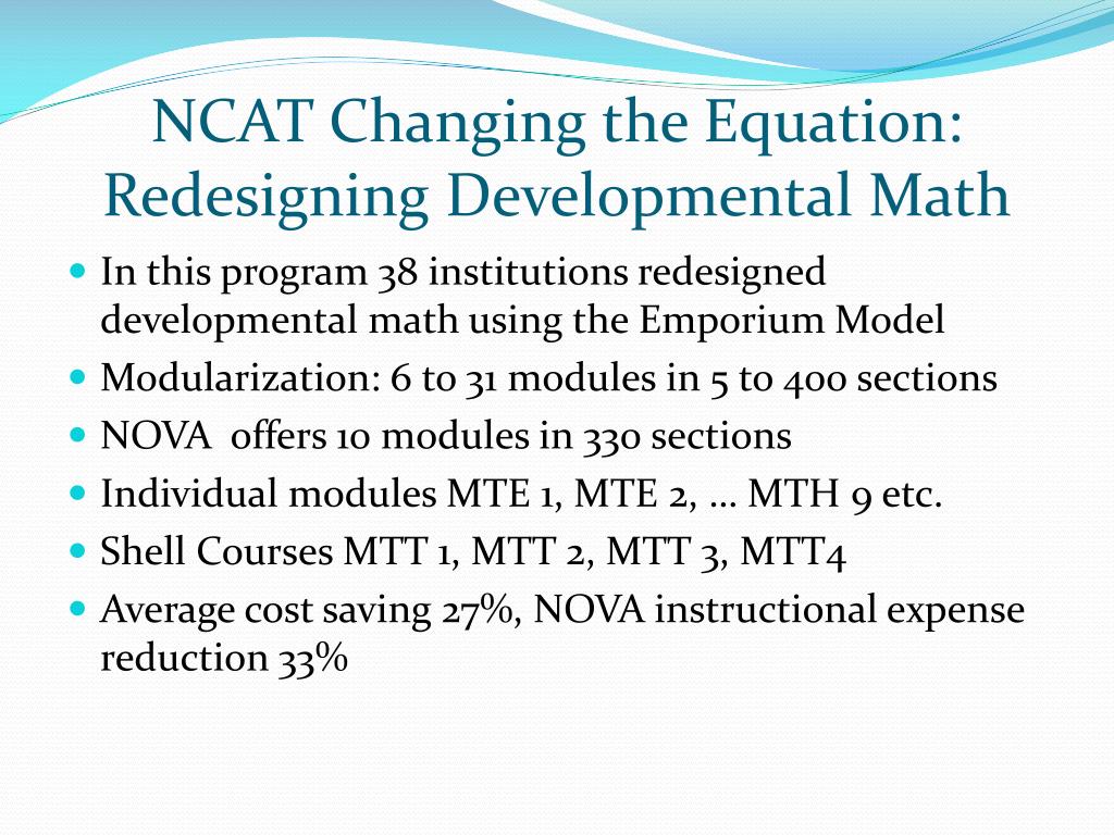 PPT - Math Redesign Models Sue Sherry Northern Virginia Community ...