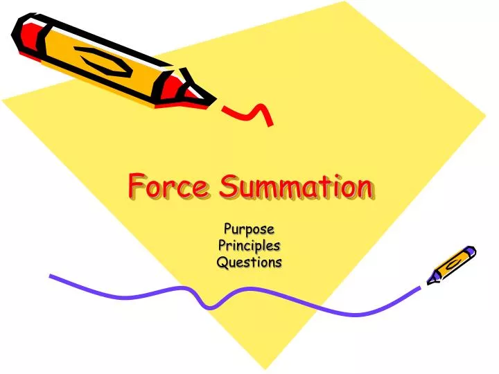 PPT - Force Summation PowerPoint Presentation, free download - ID:526827