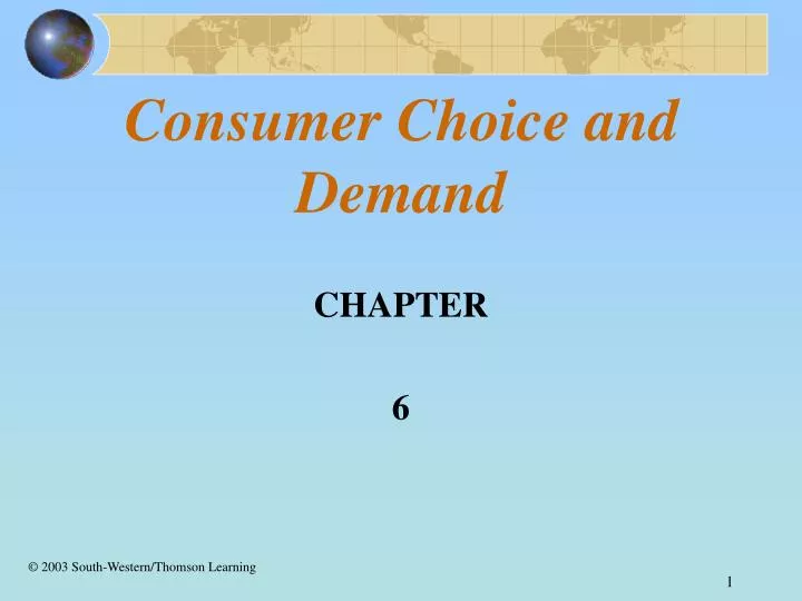 PPT - Consumer Choice and Demand PowerPoint Presentation, free download ...