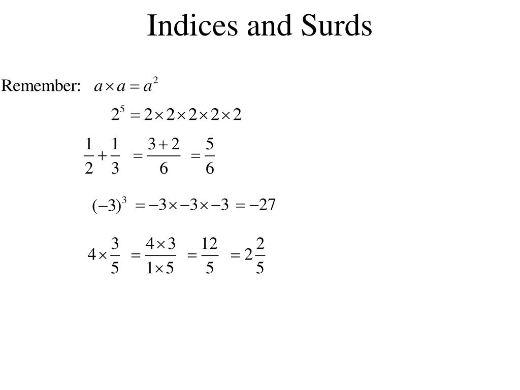 PPT - Indices and Surds PowerPoint Presentation, free download - ID:527262 PPT - Indices and Surds PowerPoint Presentation, free download - ID:527262