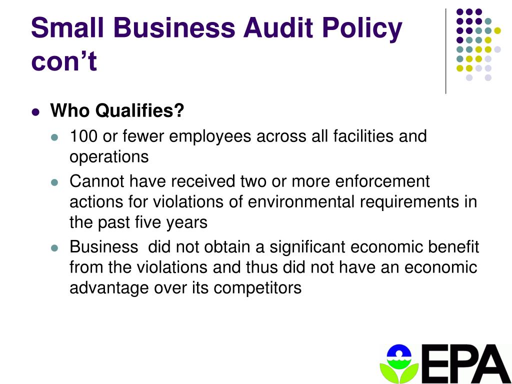 PPT - U.S. Environmental Protection Agency Small Business Compliance ...