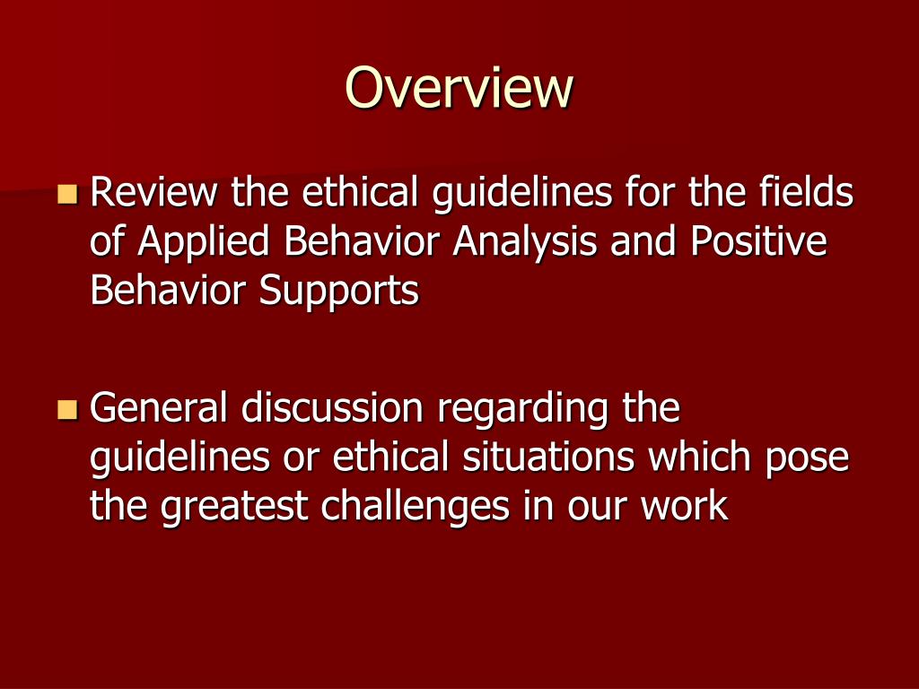 Ppt Ethics In Applied Behavior Analysis And Positive Behavior