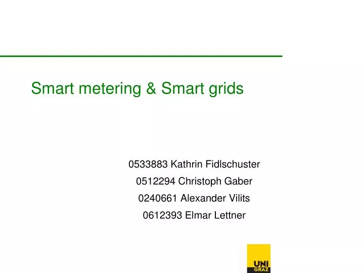 PPT - Smart metering & Smart grids PowerPoint Presentation, free ...