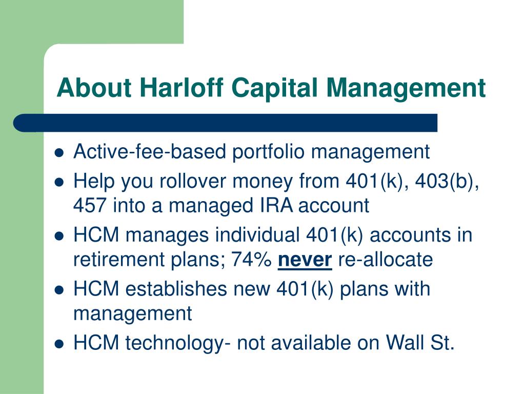 PPT - May 2005 Dr. Gary J. Harloff, Ph.D. Harloff Capital Management ...