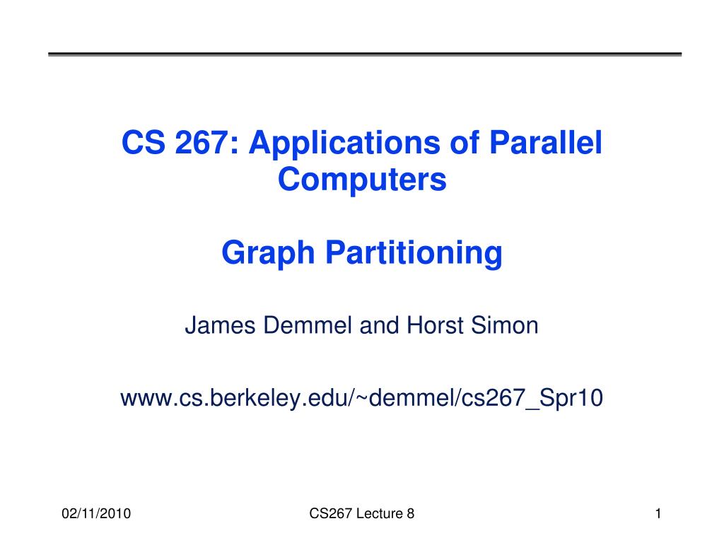 Ppt Cs 267 Applications Of Parallel Computers Graph Partitioning Powerpoint Presentation Id