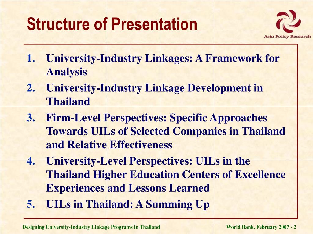 PPT - Presentation on: Designing University- Industry Linkages (UILs ...