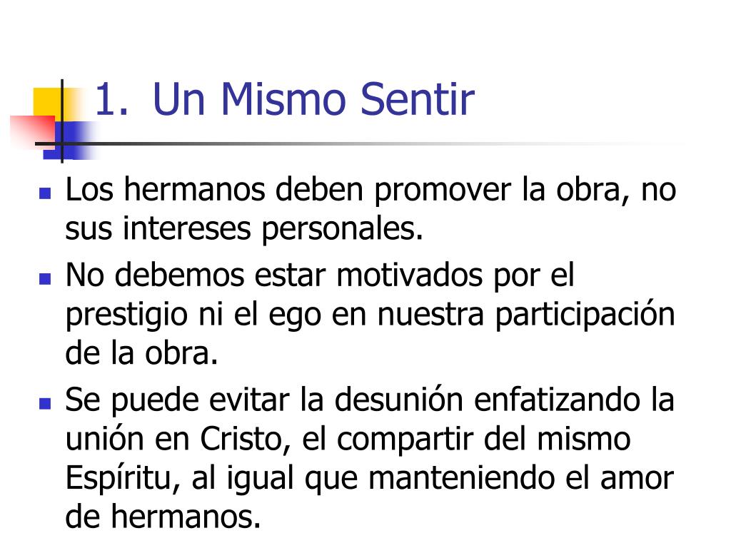 PPT - Estudio 10: Unidos Sintiendo una Misma Cosa ( Filipenses 2:1-30 ...