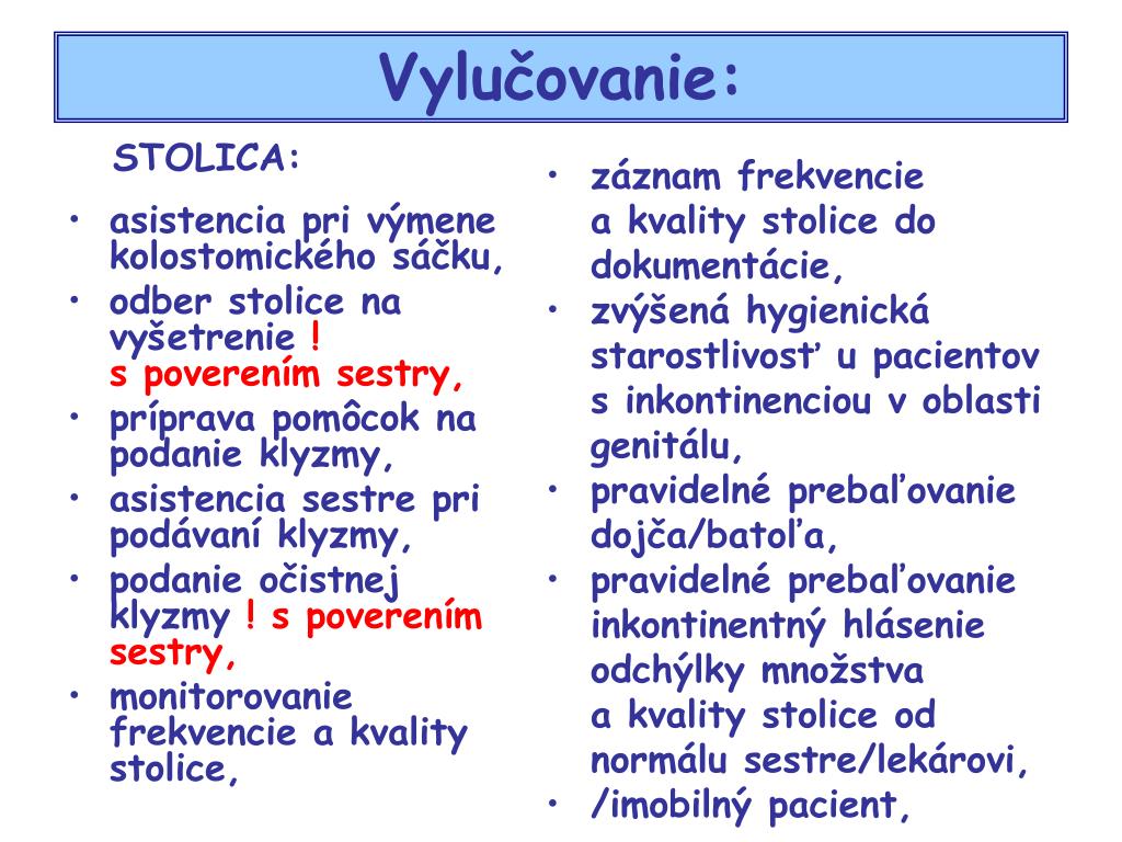 PPT - Výkony základnej ošetrovateľskej starostlivosti študentov SZŠ v ...