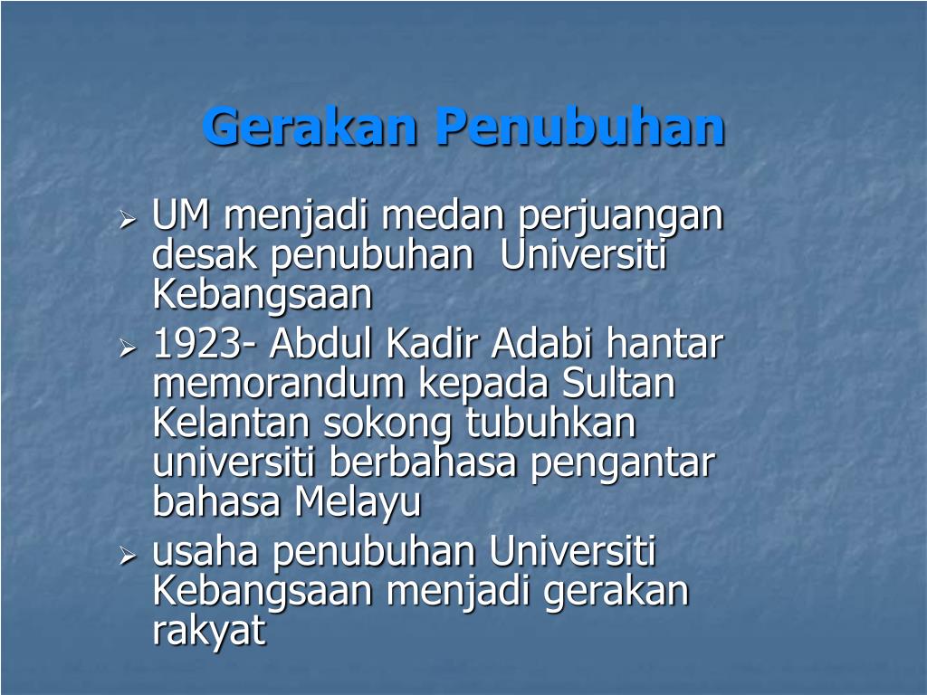 PPT - Sejarah Penubuhan dan Perkembangan UKM Oleh : Abd Razak Hussin ...