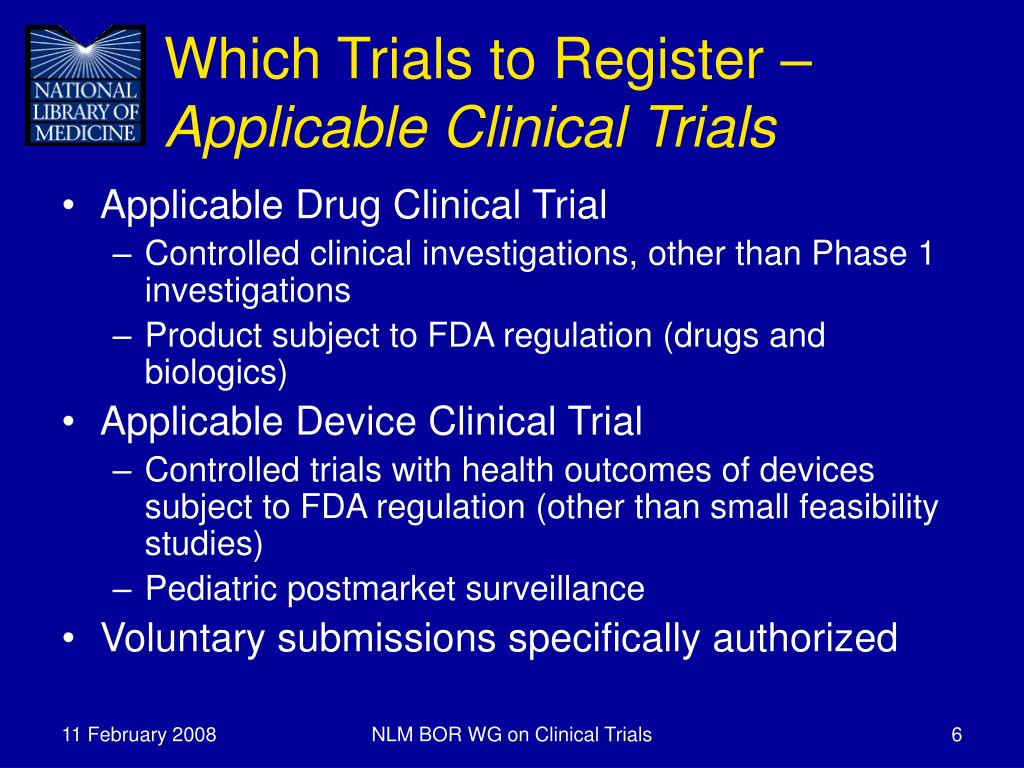 PPT - Clinical Trials Registration and Results Reporting: Legislative ...