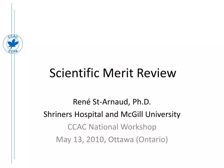 PPT - Scientific Merit Review PowerPoint Presentation, free download ...