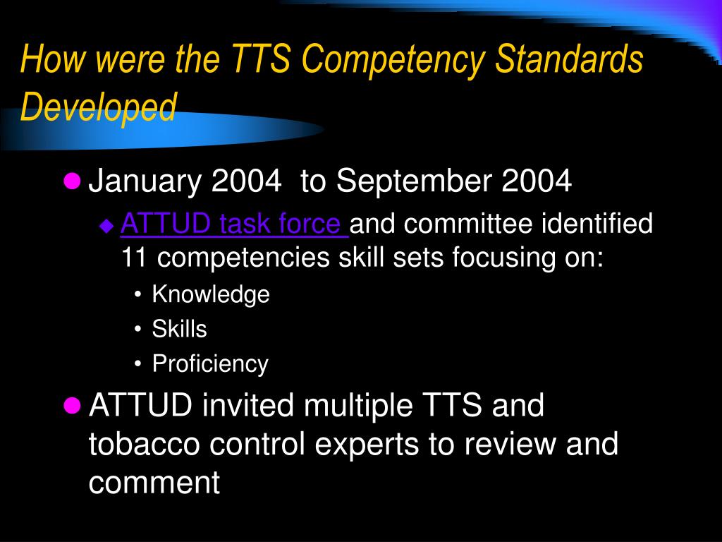 PPT - The Standards of Practice for a Tobacco Treatment Specialist (TTS ...