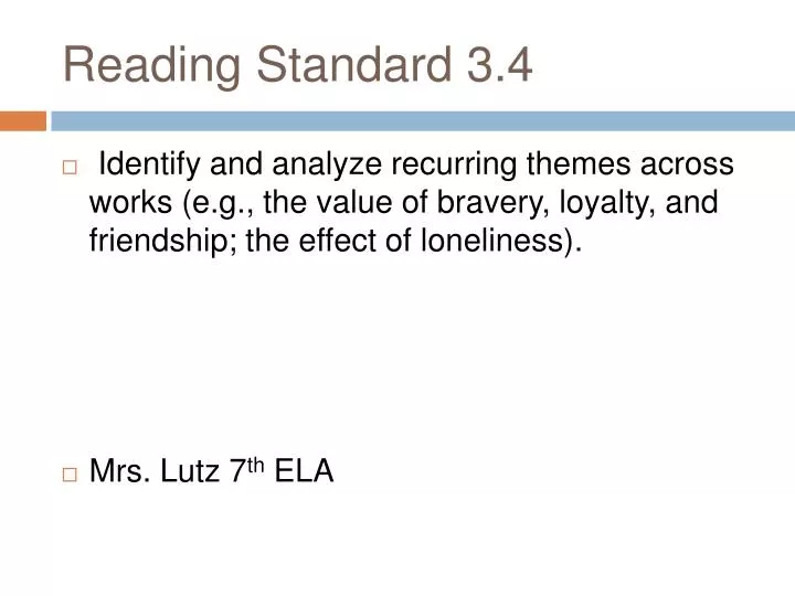 PPT - Reading Standard 3.4 PowerPoint Presentation, free download - ID ...