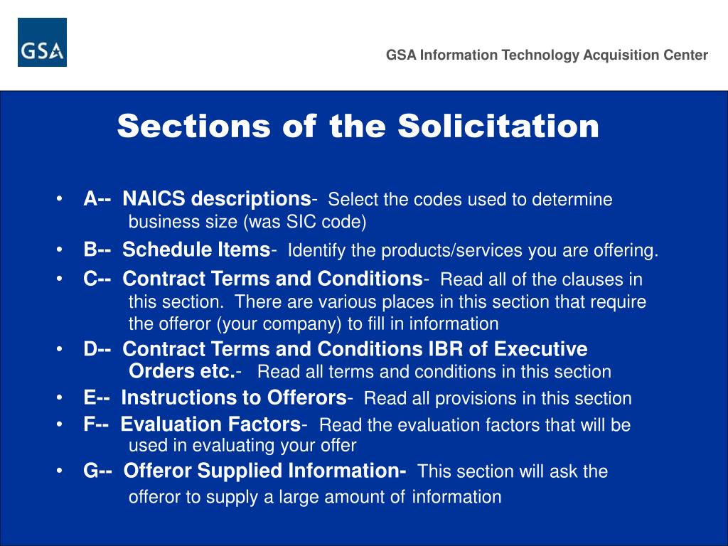 PPT - GSA’s Federal Supply Service IT Acquisition Center’s How to ...