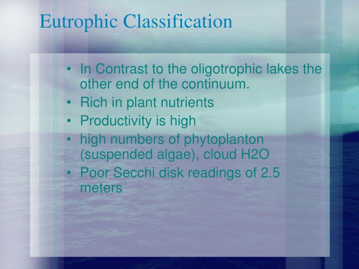 PPT - Trophic Classification of Lakes PowerPoint Presentation - ID:540069