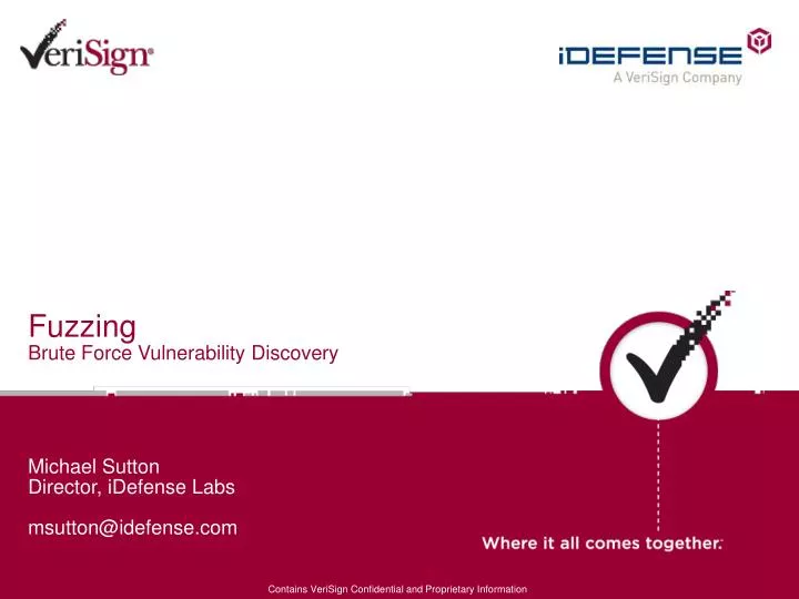 PPT - Fuzzing Brute Force Vulnerability Discovery PowerPoint Presentation - ID:541089