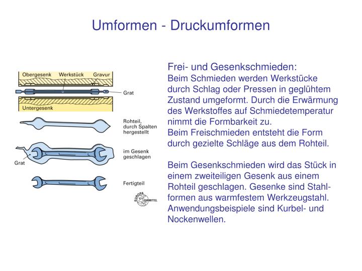 PPT - Vorlesung Fertigungstechnik 6. Umformen PowerPoint Presentation ...