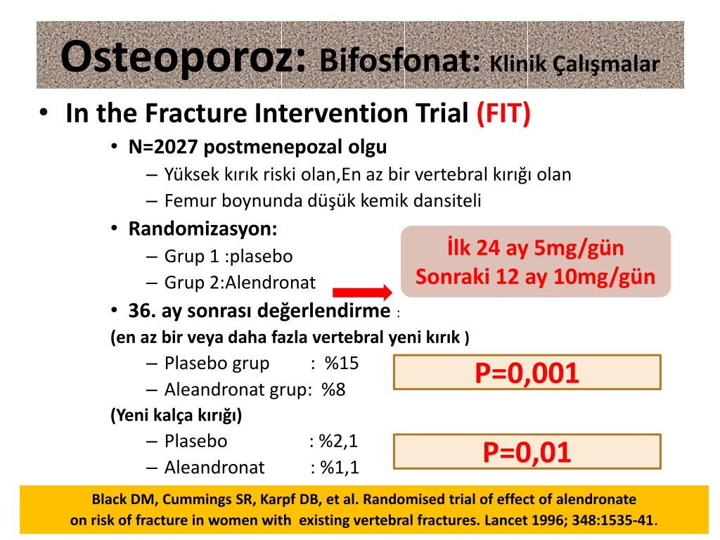 PPT - OSTEOPOROSİSİN ENGELLENMESİNDE BİFOSFONAT KULLANIMI PowerPoint ...
