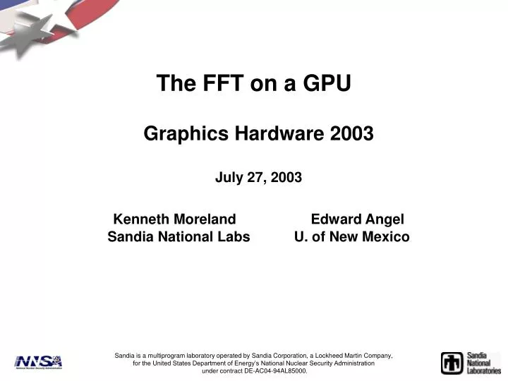 PPT - The FFT on a GPU PowerPoint Presentation, free download - ID:542456