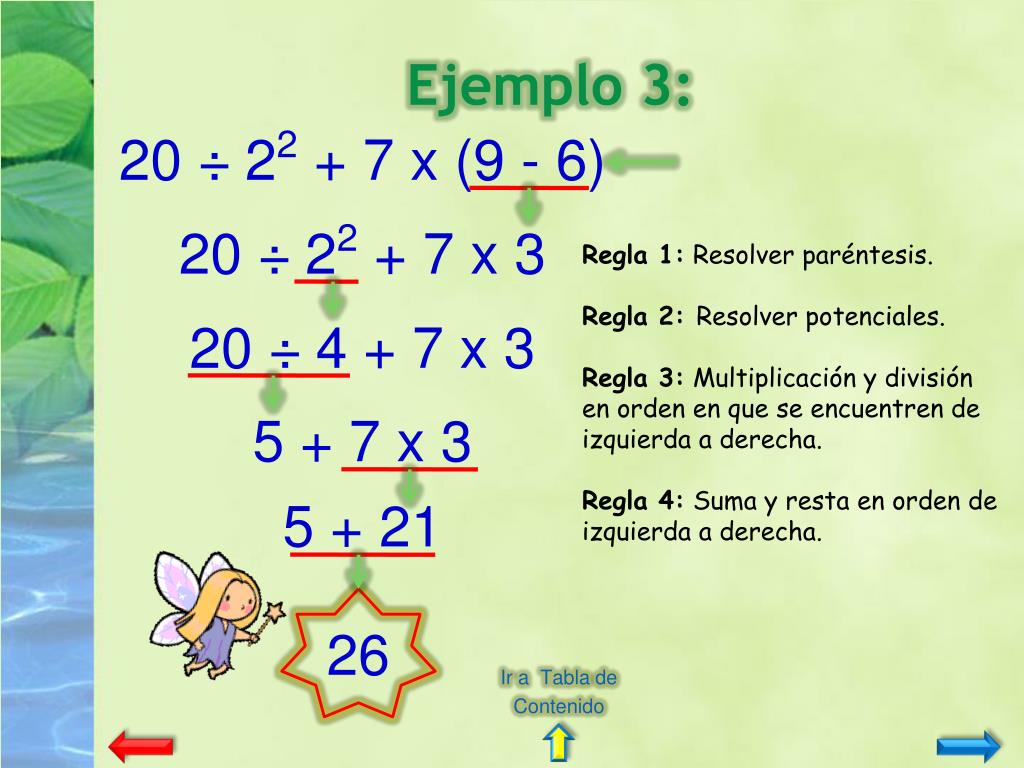 PPT - El orden de las operaciones matemáticas PowerPoint Presentation ...