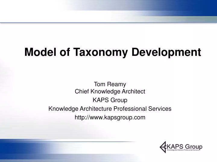 PPT - Model of Taxonomy Development PowerPoint Presentation, free ...