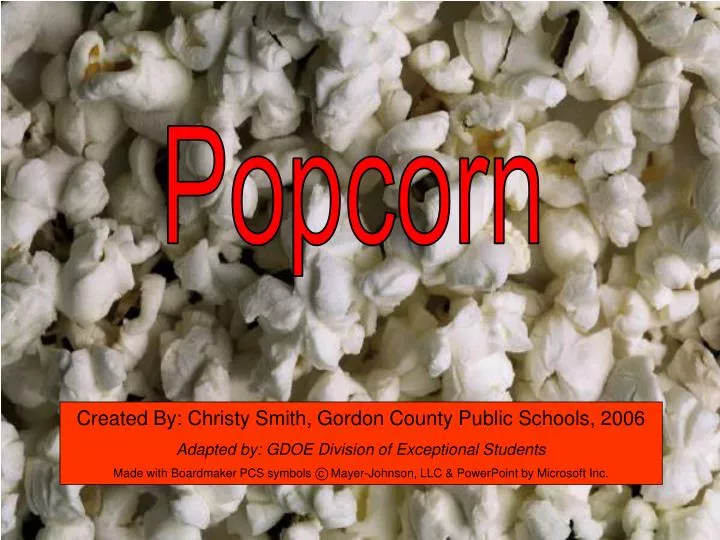 PPT - Popcorn PowerPoint Presentation, free download - ID:542794
