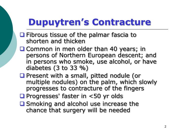 PPT - Dupuytren’s Contracture PowerPoint Presentation - ID:543642