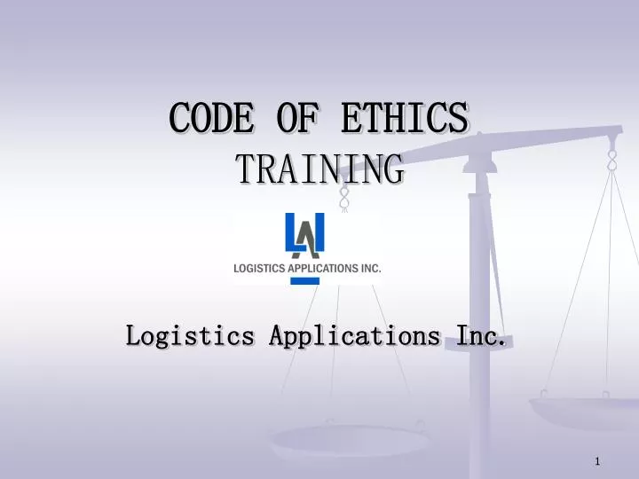 PPT - CODE OF ETHICS TRAINING PowerPoint Presentation, free download ...