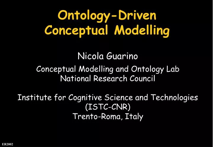Ppt Ontology Driven Conceptual Modelling Powerpoint Presentation