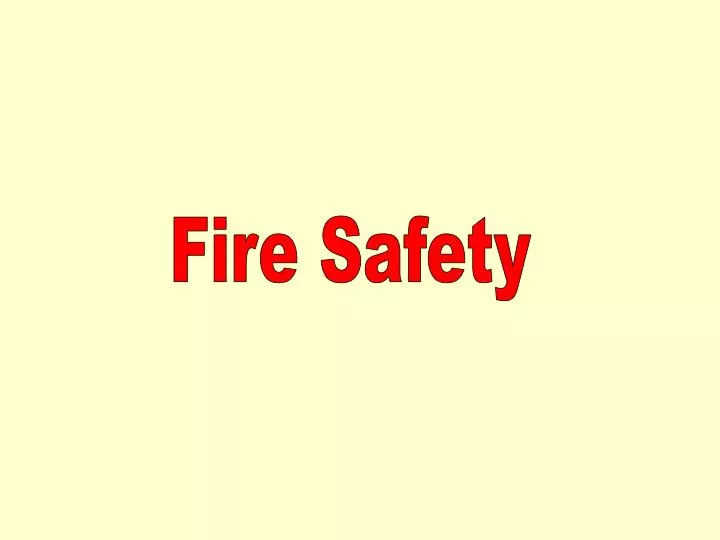 PPT - Fire Safety PowerPoint Presentation, free download - ID:545007