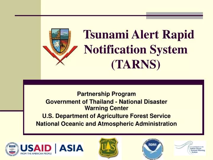 PPT - Tsunami Alert Rapid Notification System (TARNS) PowerPoint ...
