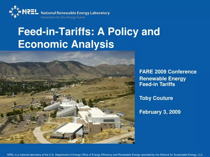 PPT - Feed-in-Tariffs: A Policy and Economic Analysis PowerPoint ...