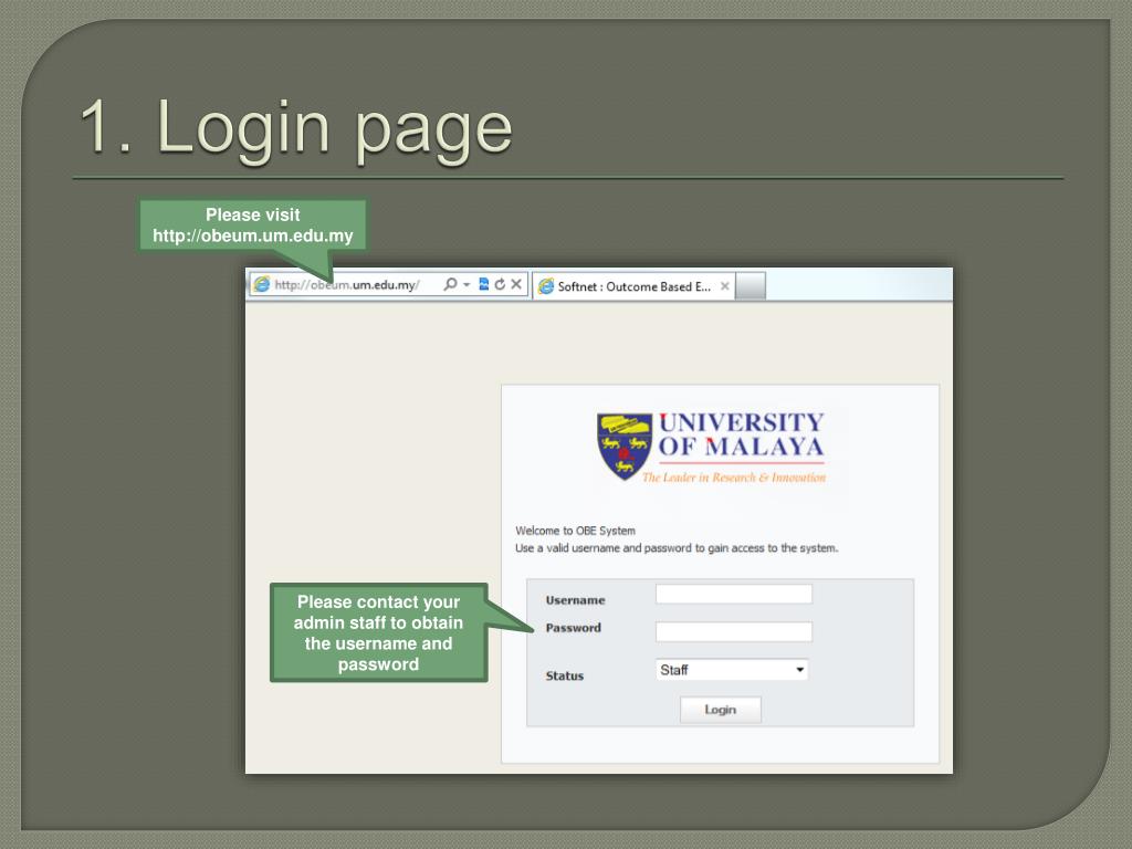 PPT - Manual for OBE System http://obeum.um.edu.my PowerPoint ...