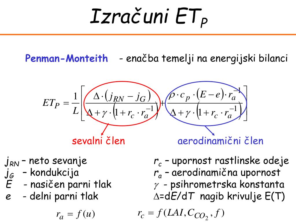 PPT - Izhlapevanje Evaporacija in transpiracija Evapotranspiracija ...