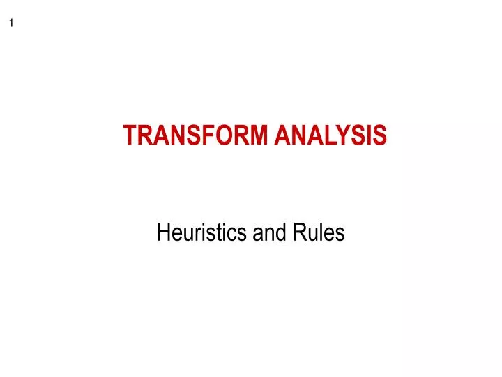 Ppt Transform Analysis Powerpoint Presentation Free Download Id548157