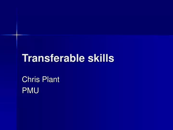 PPT - Transferable skills PowerPoint Presentation, free download - ID ...