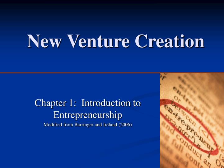 PPT - New Venture Creation PowerPoint Presentation, free download - ID ...