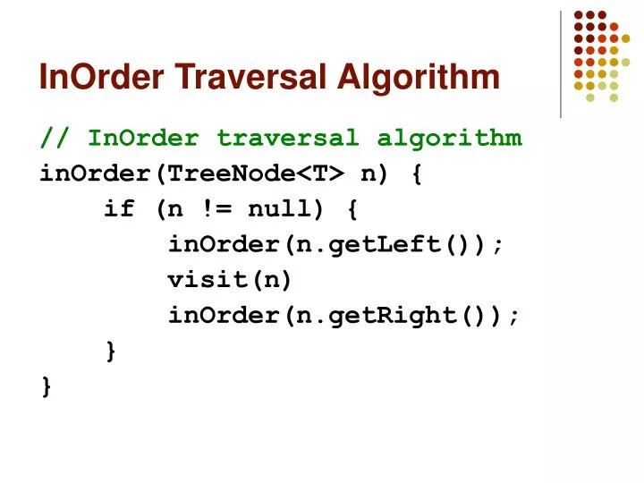 Ppt Inorder Traversal Algorithm Powerpoint Presentation Free 5166