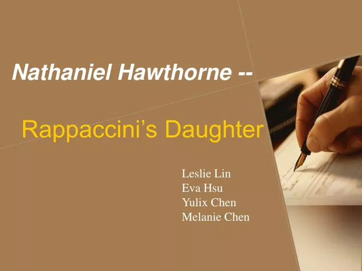 PPT - Nathaniel Hawthorne -- PowerPoint Presentation, free download ...