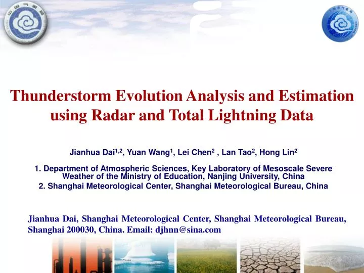 PPT - Thunderstorm Evolution Analysis and Estimation using Radar and ...