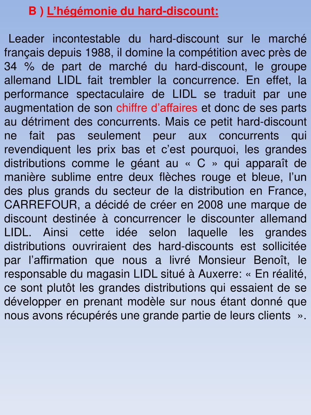 PPT - La stratégie des hard-discounts PowerPoint Presentation, free ...