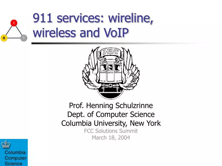 PPT - 911 services: wireline, wireless and VoIP PowerPoint Presentation ...