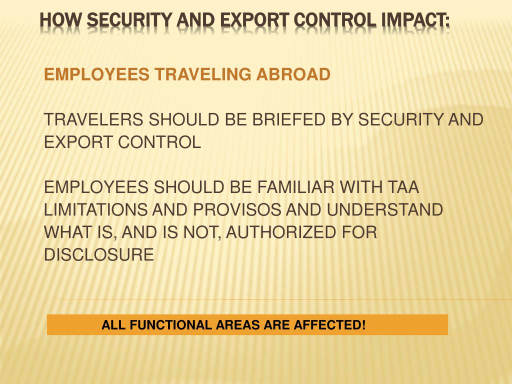 PPT - Compliance Crossroads: Where Security and Export Control Meet ...