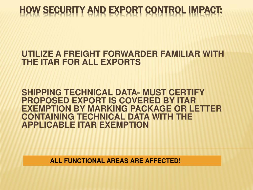 PPT - Compliance Crossroads: Where Security and Export Control Meet ...