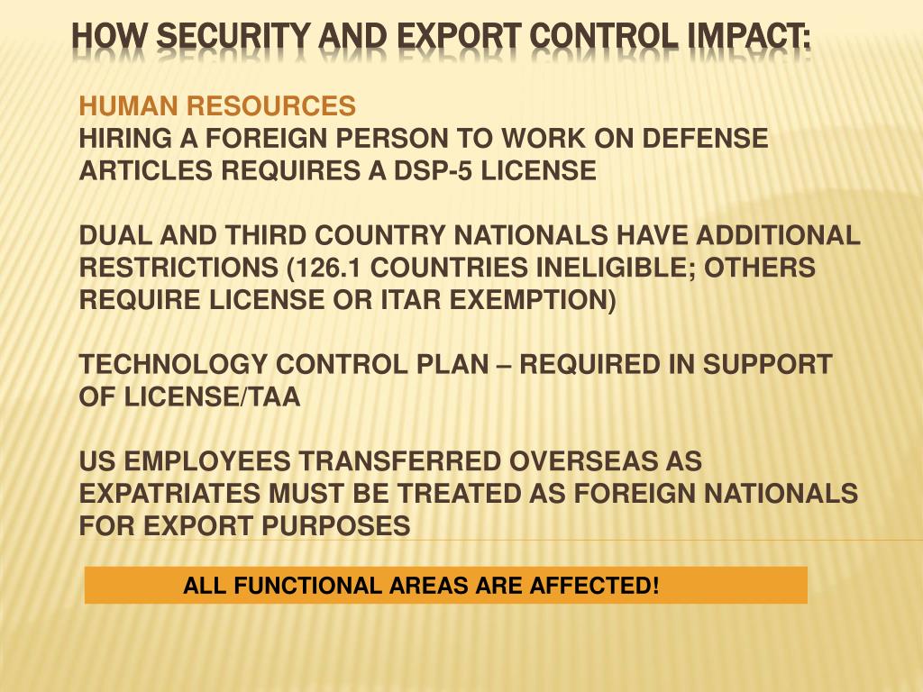 PPT - Compliance Crossroads: Where Security and Export Control Meet ...